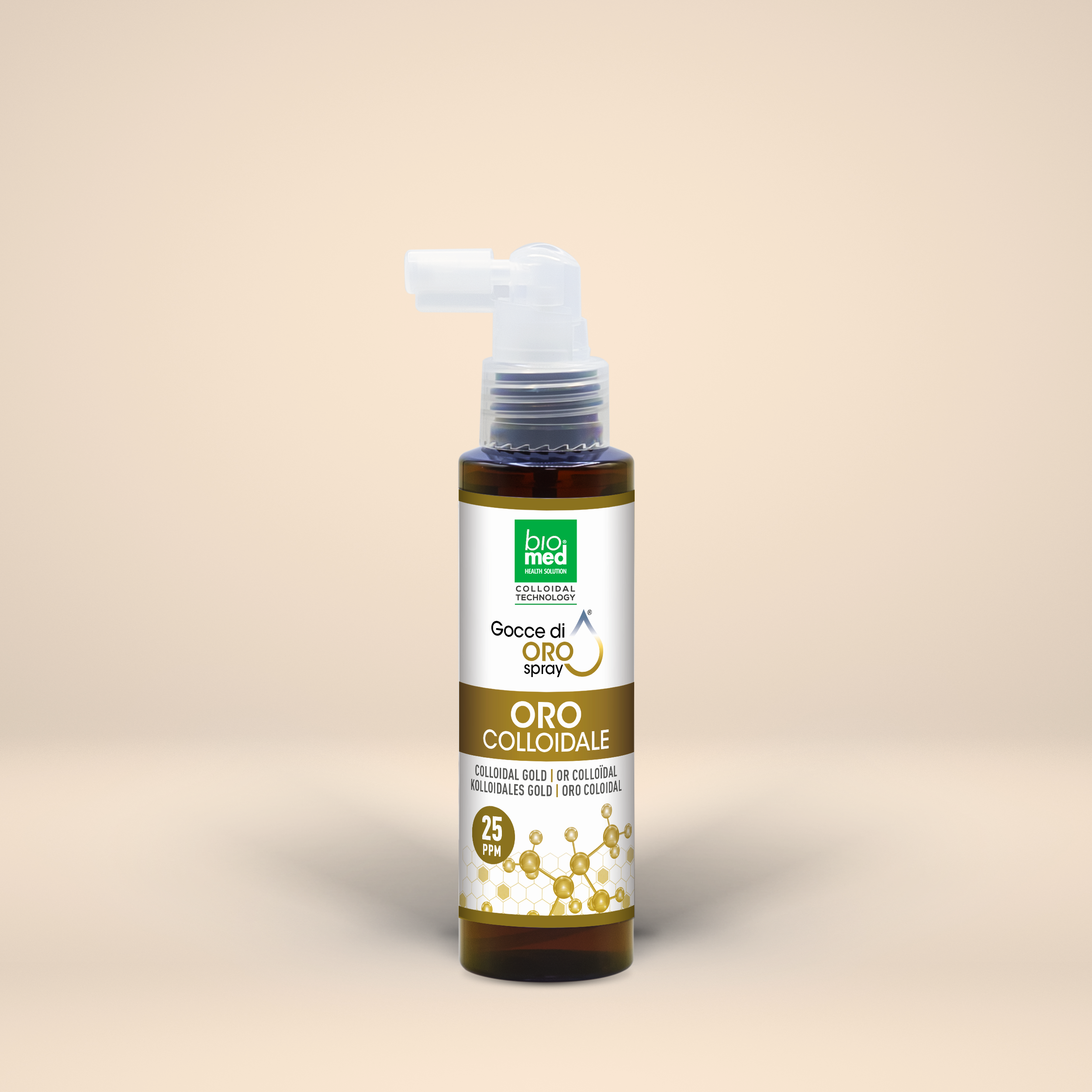 ORO COLLOIDALE SPRAY ULTRA-CONCENTRATO BIOMED 25 ppm – BIOTRADE